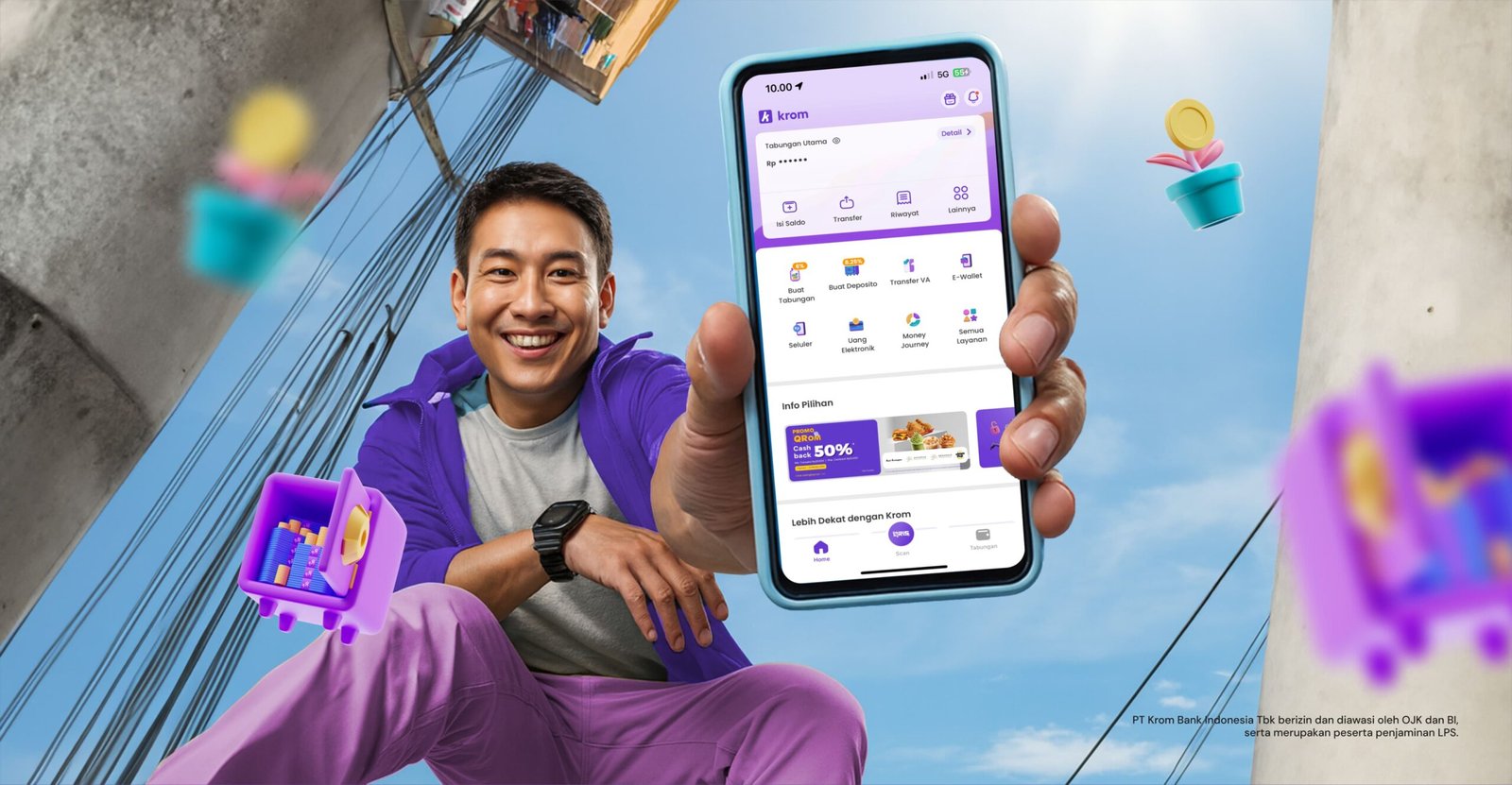 Tumbuh Organik, Krom Bank Tembus 1 Juta Rekening dan Rp10 Triliun DPK